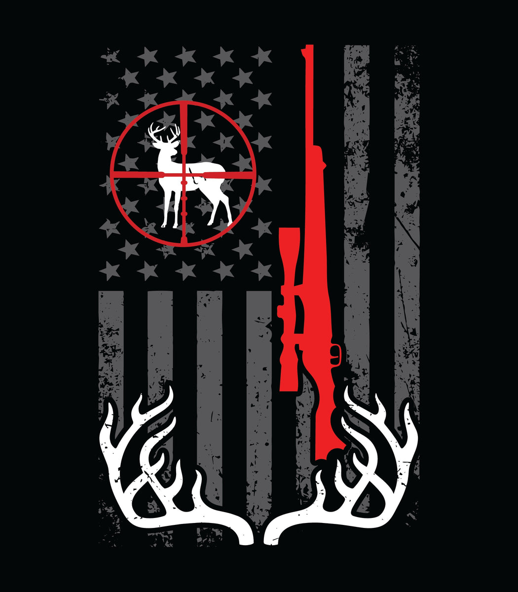 Deer Hunting American flag Sniper Hoodie | Buck Deer Hunting | America ...