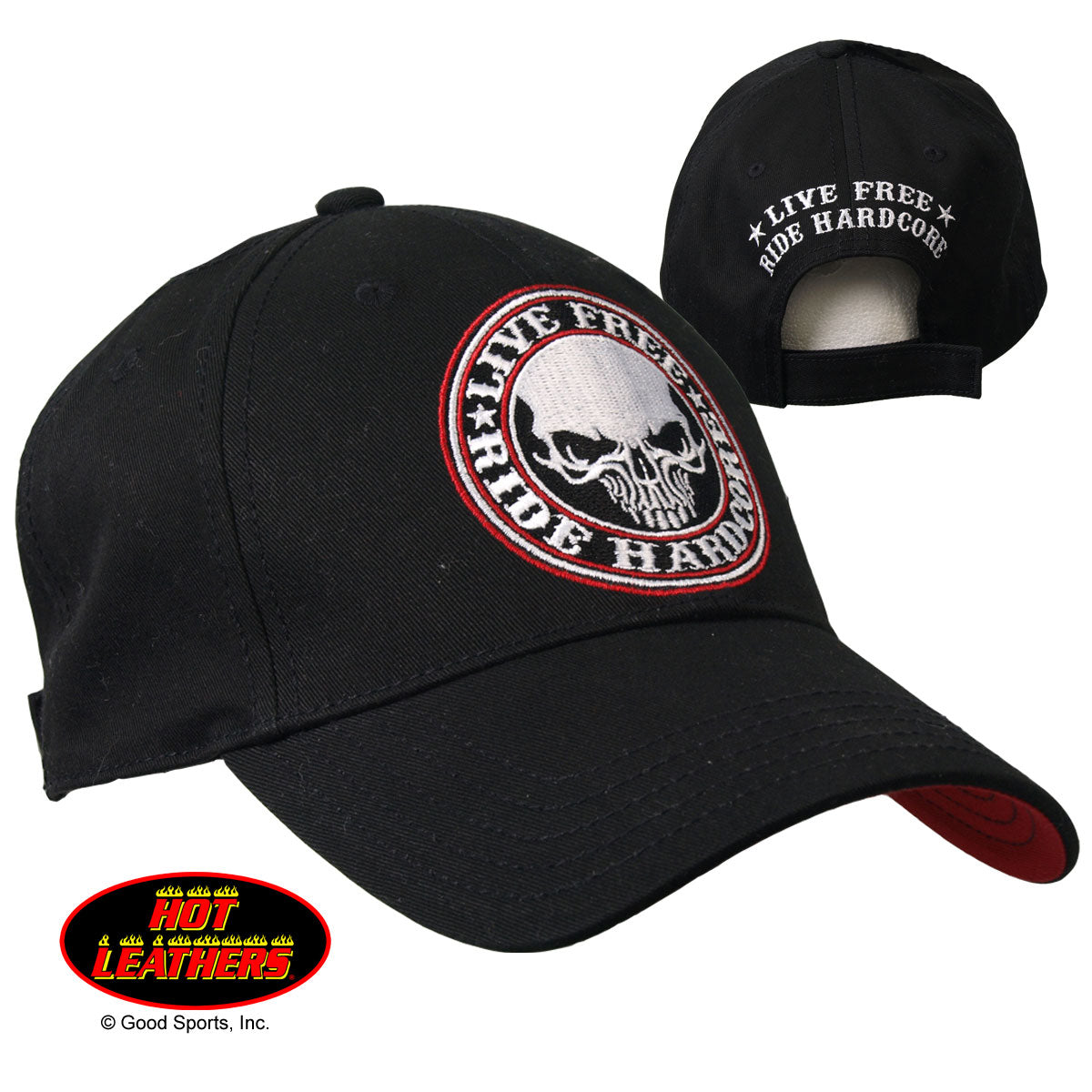 Live Free Ride Hardcore Skull Baseball Cap – American Bad Ass Apparel
